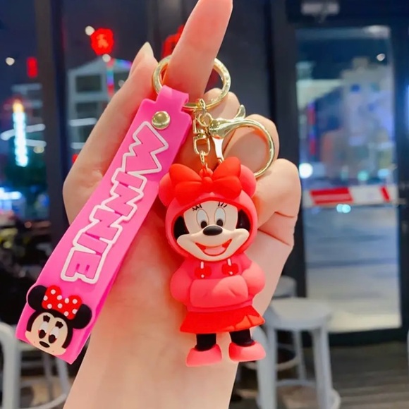 Accessories | Brand New Disney Cool Minnie Mouse Keychain Keyring Bag ...